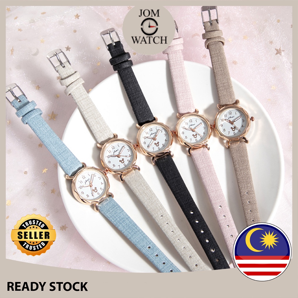 [READY STOCK] JHUI Mickey Quartz Watch Jam Tangan Wanita Perempuan ...