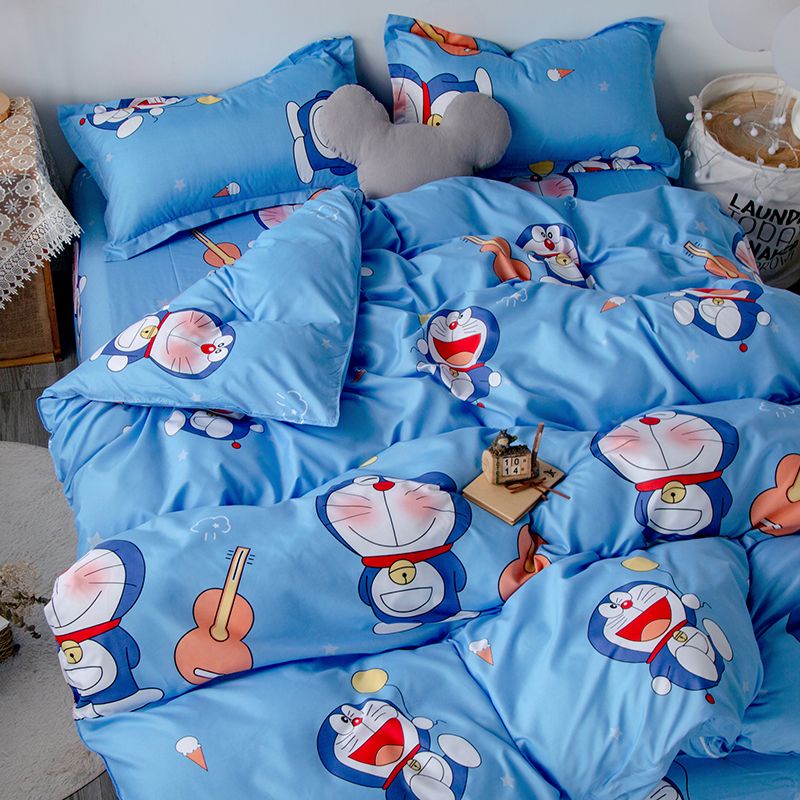 Doraemon Sheets Four-Piece Set Student Dormitory Blue Fat Doraemon ...