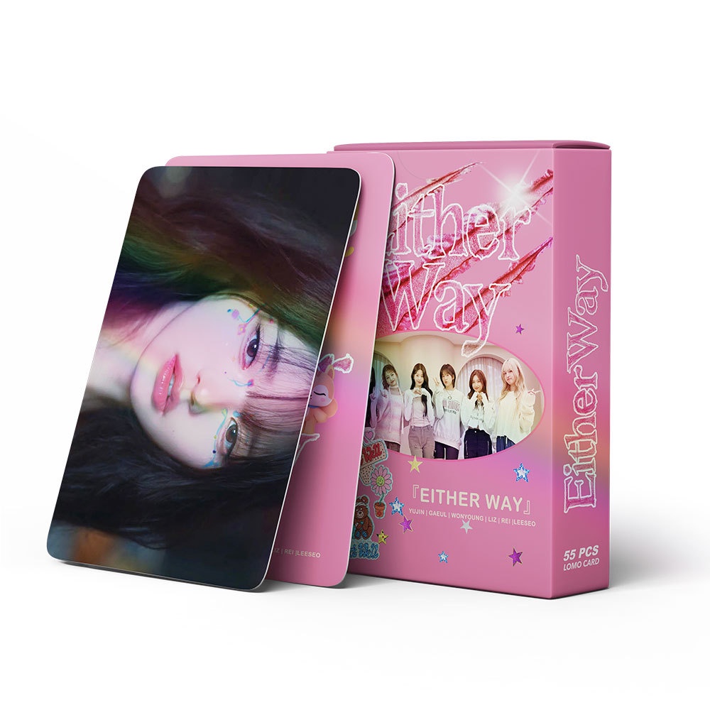 50-55pcs IVE Hologram Laser Lomo Cards THE 1ST EP MINE Either Way Photocards WONYOUNG YUJIN LIZ ...