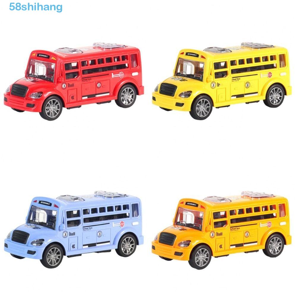 SHIHANG School Bus Model Toy, ABS Exquisite Simulate Car Model, Model ...