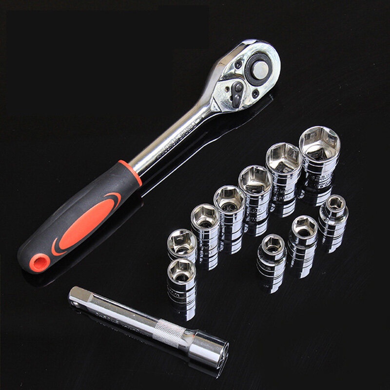 12Pcs 1/2" Ratchet Wrench Socket Set Spanner Set Car Workshop Repairing ...