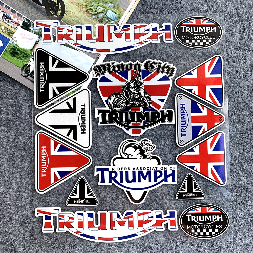 For Triumph Reflective Motorcycle Sticker Decorative Sticker Motocross ...