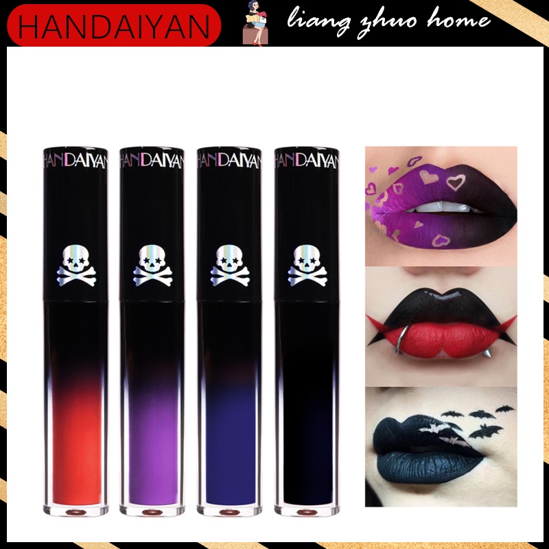 HANDAIYAN 4Pcs/Set Moisturizing Velvet Matte Lipstick Set Halloween Lip ...