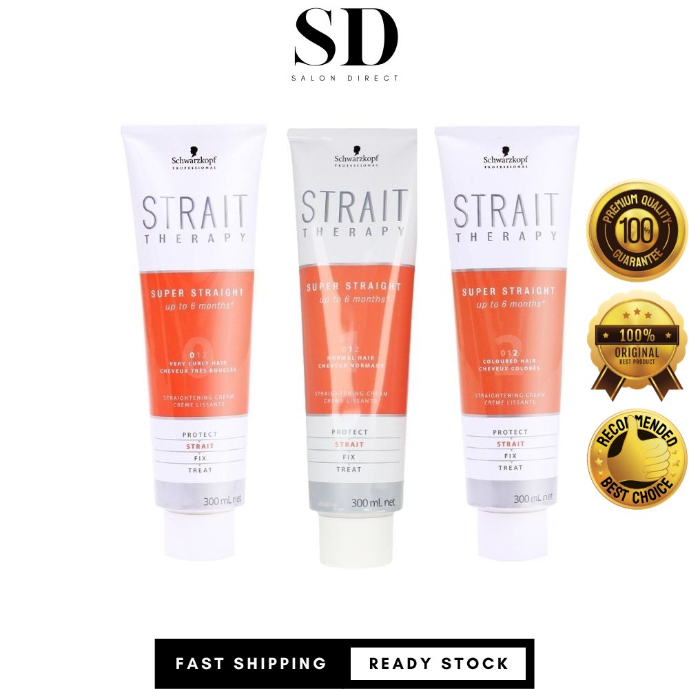 SCHWARZKOPF STRAIT THERAPY Straightening Cream - 300ML (SD) | Shopee ...