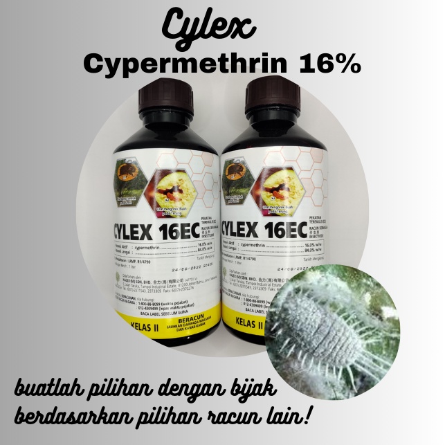 Racun Serangga Cylex 16% Cyperlex 25% ulat penyawang daun penggulung ...
