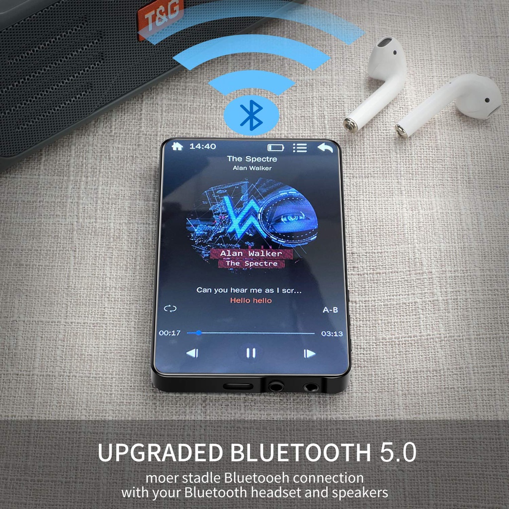 Yophoon 4 Inch X20-New UI MP4 Music Player Touch Screen 16GB BT 5.0 ...