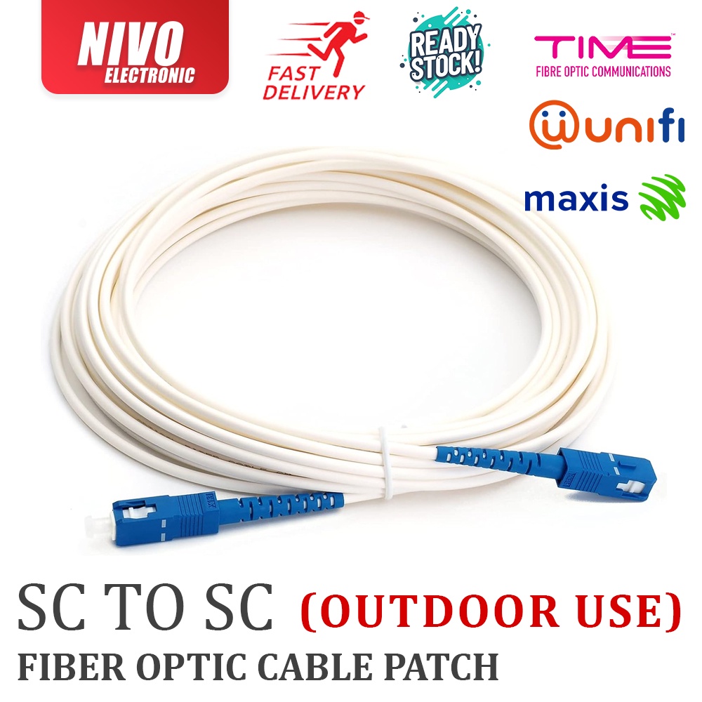 SC-SC Fiber Optic Cable Patch Cord For Single Mode Fiber Optic Patch ...