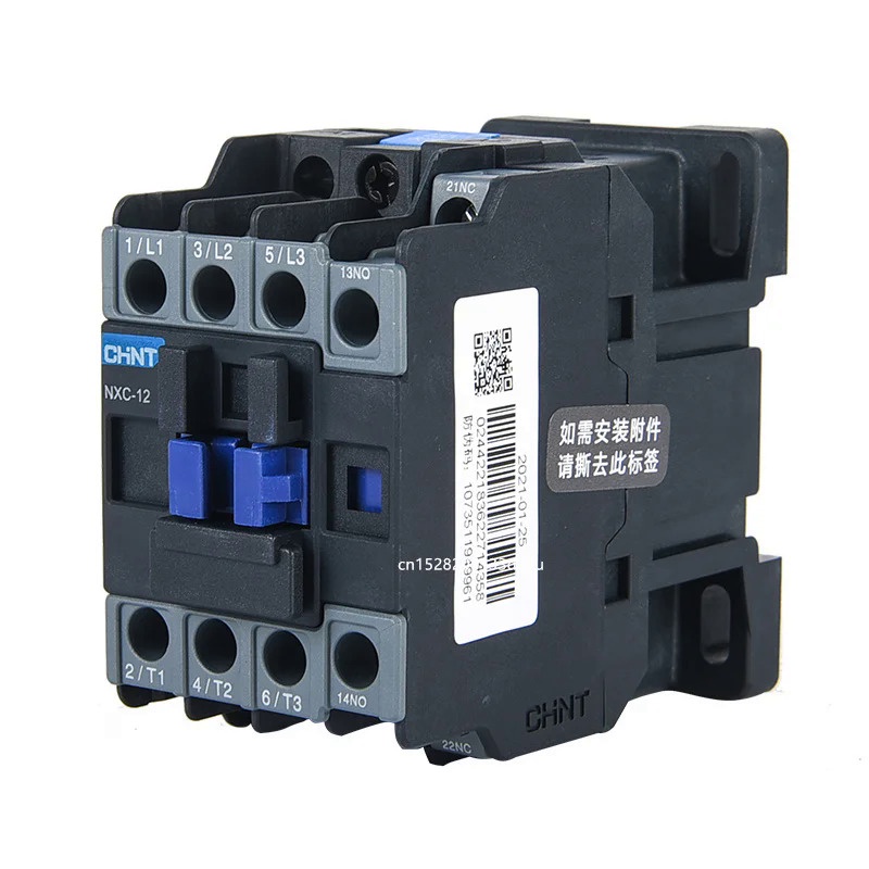CHINT NXC-12 12A LC1D LC1 AC Contactor CJX2-1210 1201 NO NC DIN Rail Mount Electric Power ...