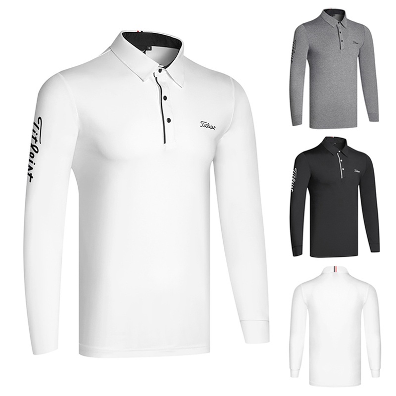 [TIT-LS-12] Titleist Men Long Sleeve Golf Polo Tee Shirt / Baju Golf ...