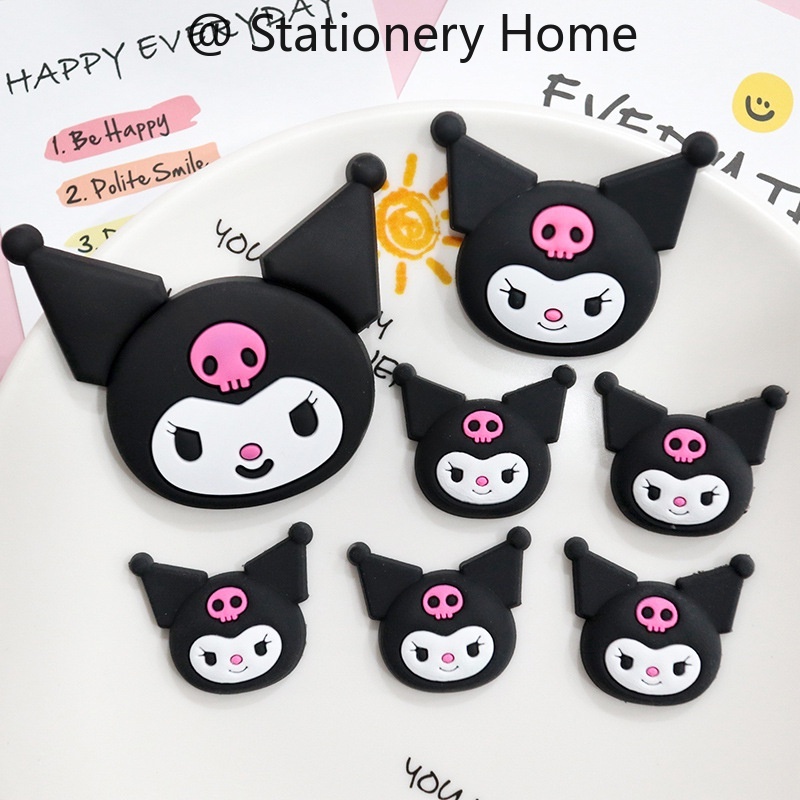 Sanrio Kuromi Head PVC Refrigerator Creative Decorative Magnet ...