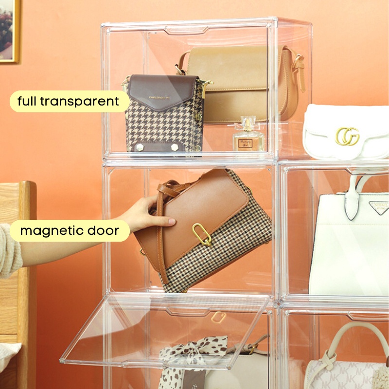 High Definition Transparent Storage Box Acrylic Display Box Handbag ...
