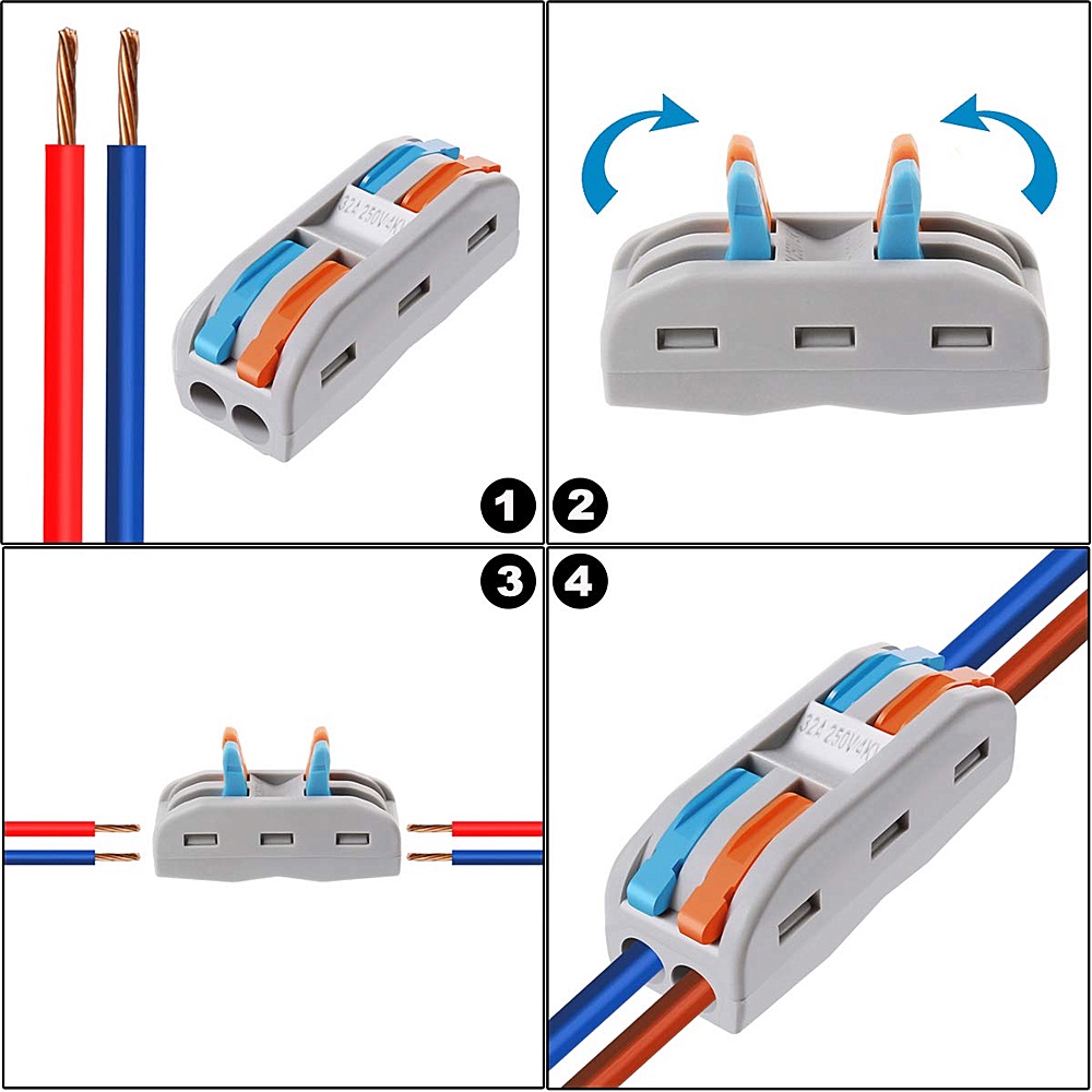 10Pcs SPL-2 SPL-3 SPL-4 SPL-5 Line Electrical Connectors Wire Block ... 10Pcs SPL-2 SPL-3 SPL-4 SPL-5 Line Electrical Connectors Wire Block ...