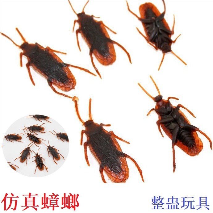 April Fool Lifelike Roach Simulation Cockroaches Rubber Fake Cockroach ...