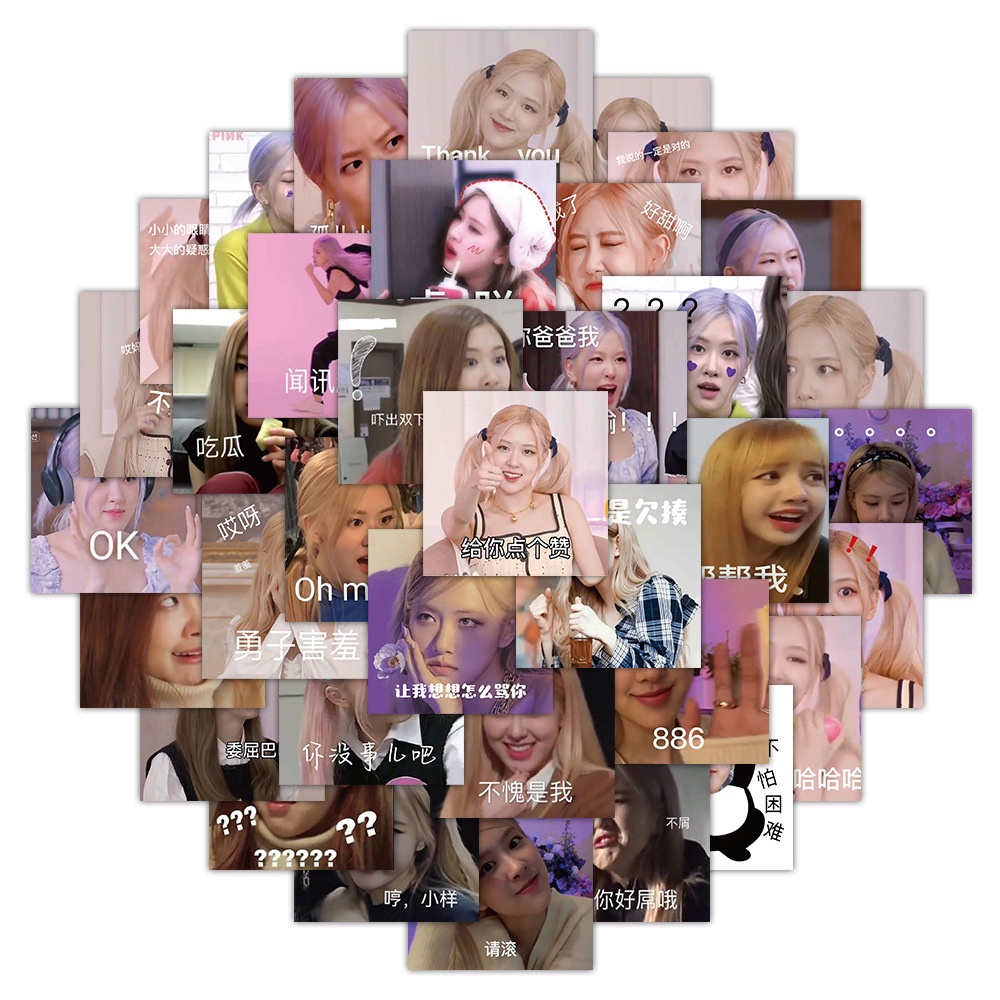 60PCS KPOP Girls Group BLACKPINK Rosé Waterproof Graffiti Stickers for ...