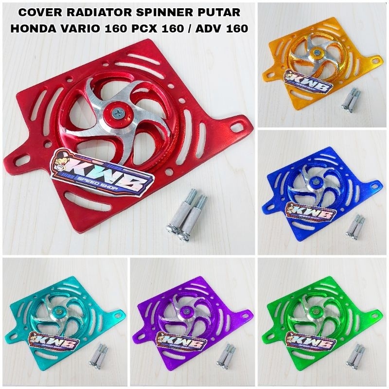 Honda vario 160 pcx 160 adv 160 aluminum rotating spinner radiator ...