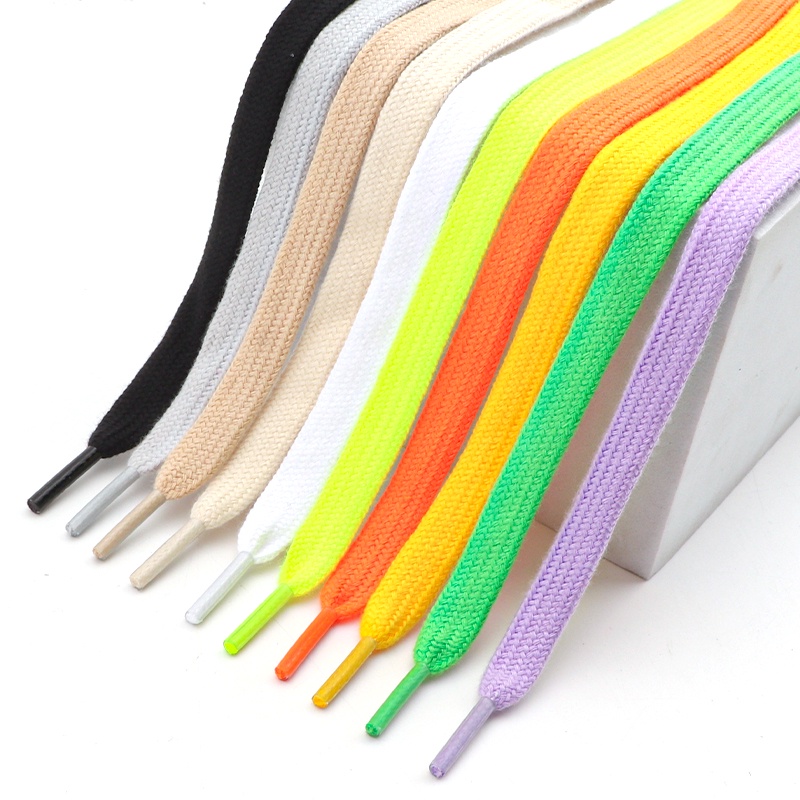 Flat 8mm Classic Shoelaces for Sneakers Colored Shoe Laces Skates Sport ...