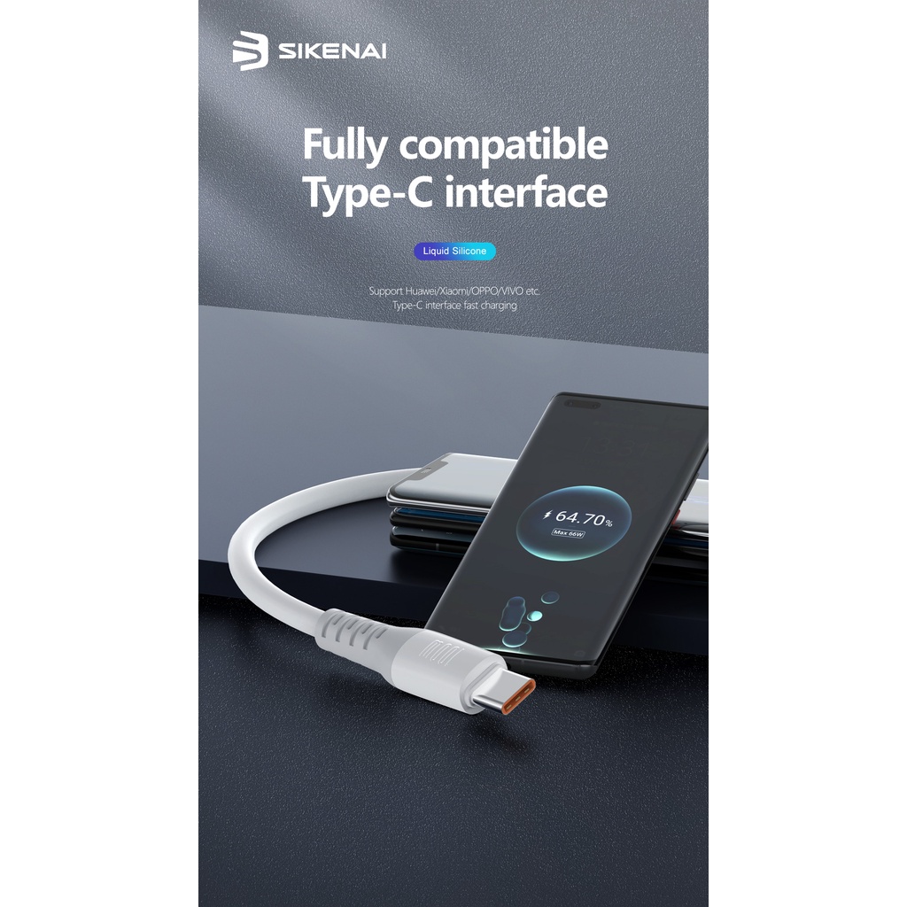 SIKENAI Y3 Type-C to Type-C 100W Data Cable Fast Charging With Smart ...