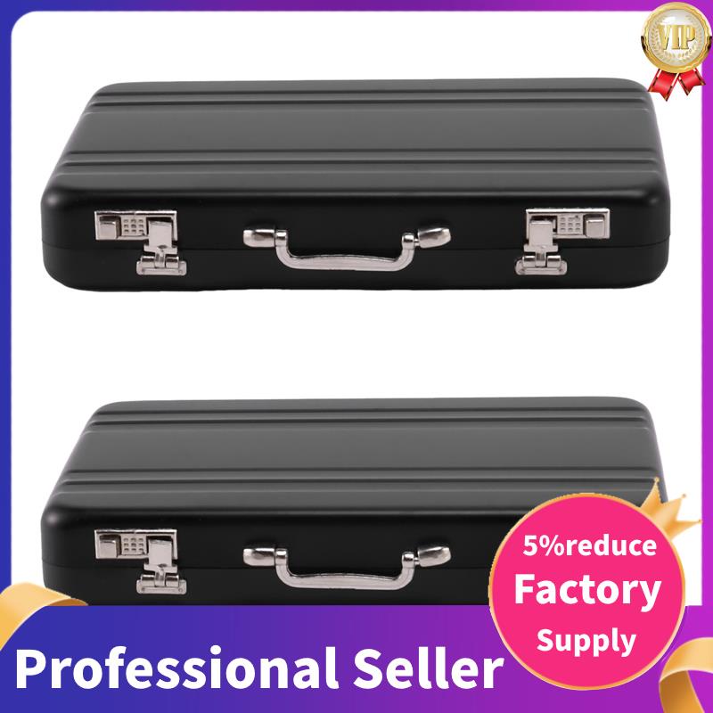 2X Aluminum Password BoX Card Case Mini Suitcase Password Briefcase ...