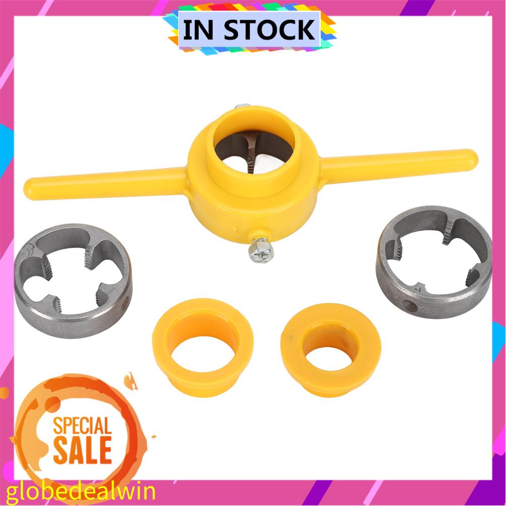 Globedealwin Pipe Threader 60Degree Manual Threading Kit W/3 Different ...