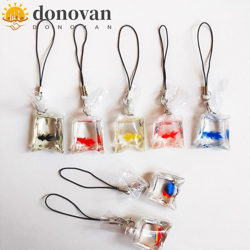 DONOVAN Fish Phone Charms Strap, Keyring Pet Goldfish Creative Phone ...