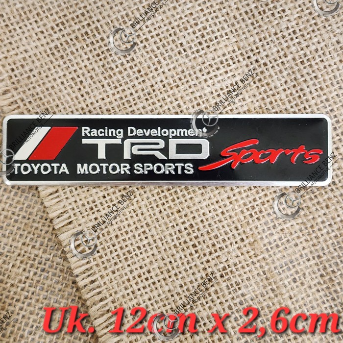 Alumunium EMBLEM STICKER LOGO TRD TOYOTA FORTUNER INNOVA YARIS ALPHARD ...