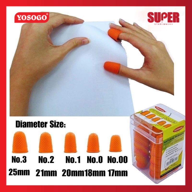 [super stationery] Yosogo Kon Jari / Sarung Jari Getah/ Finger Cones ...