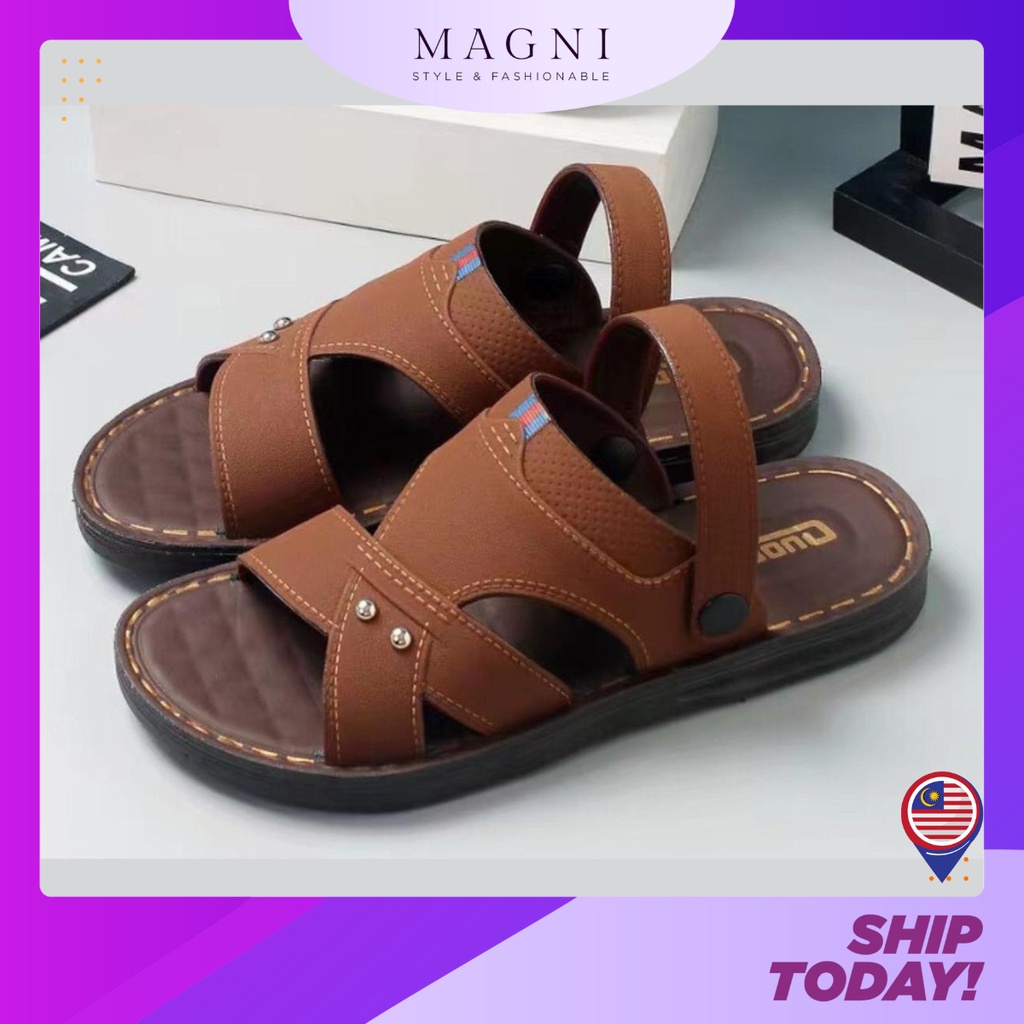 READY STOCK Magni sandal lelaki sandal jalan sandal man slipper man ...