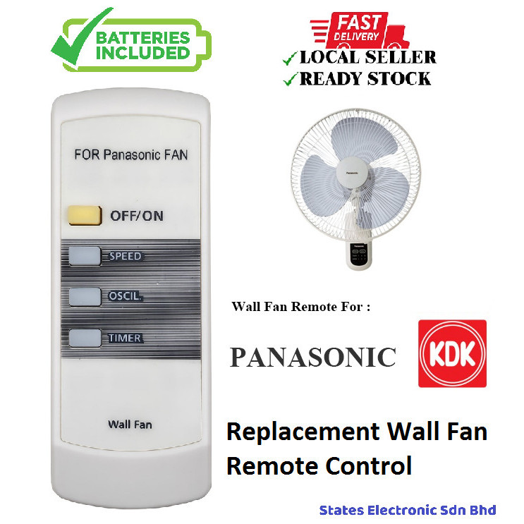 Panasonic KDK Replacement Wall Fan Remote Control For model F-MU44R KDK ...