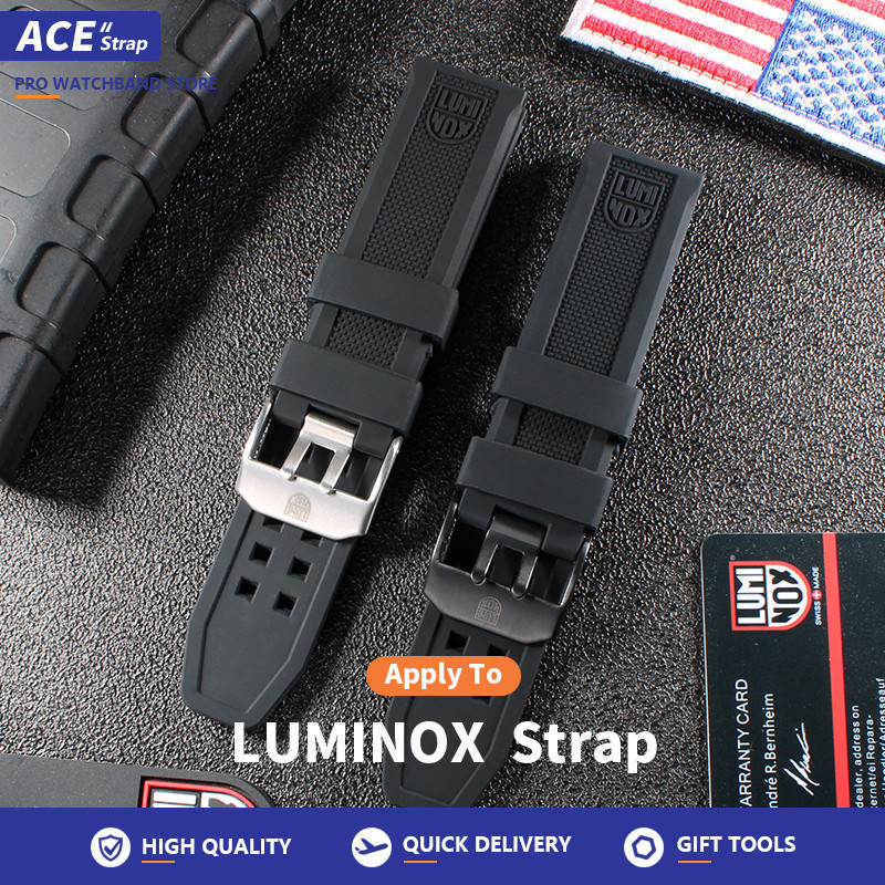 Apply To LUMINOX 23mm Rubber Watch Strap For 8800 3080 Series | Shopee ...