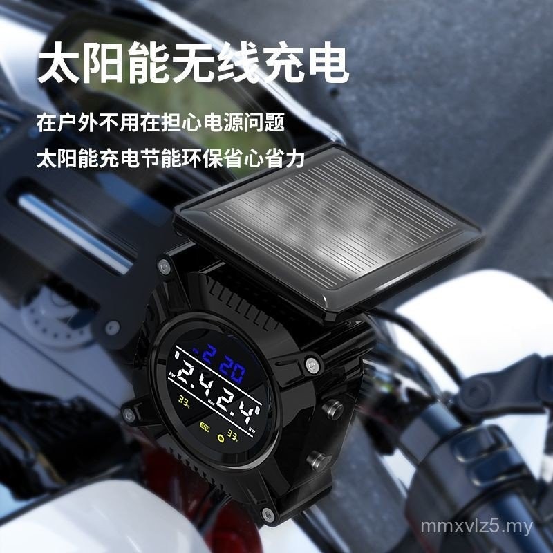 Motosikal lokomotif, monitor tekanan tayar, tenaga solar letakan luar ...