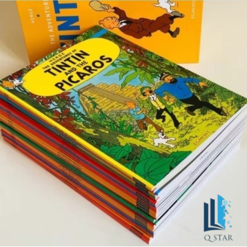 The Adventures Of Tintin Comic Kids Story Books (Large Set)(23 Books ...