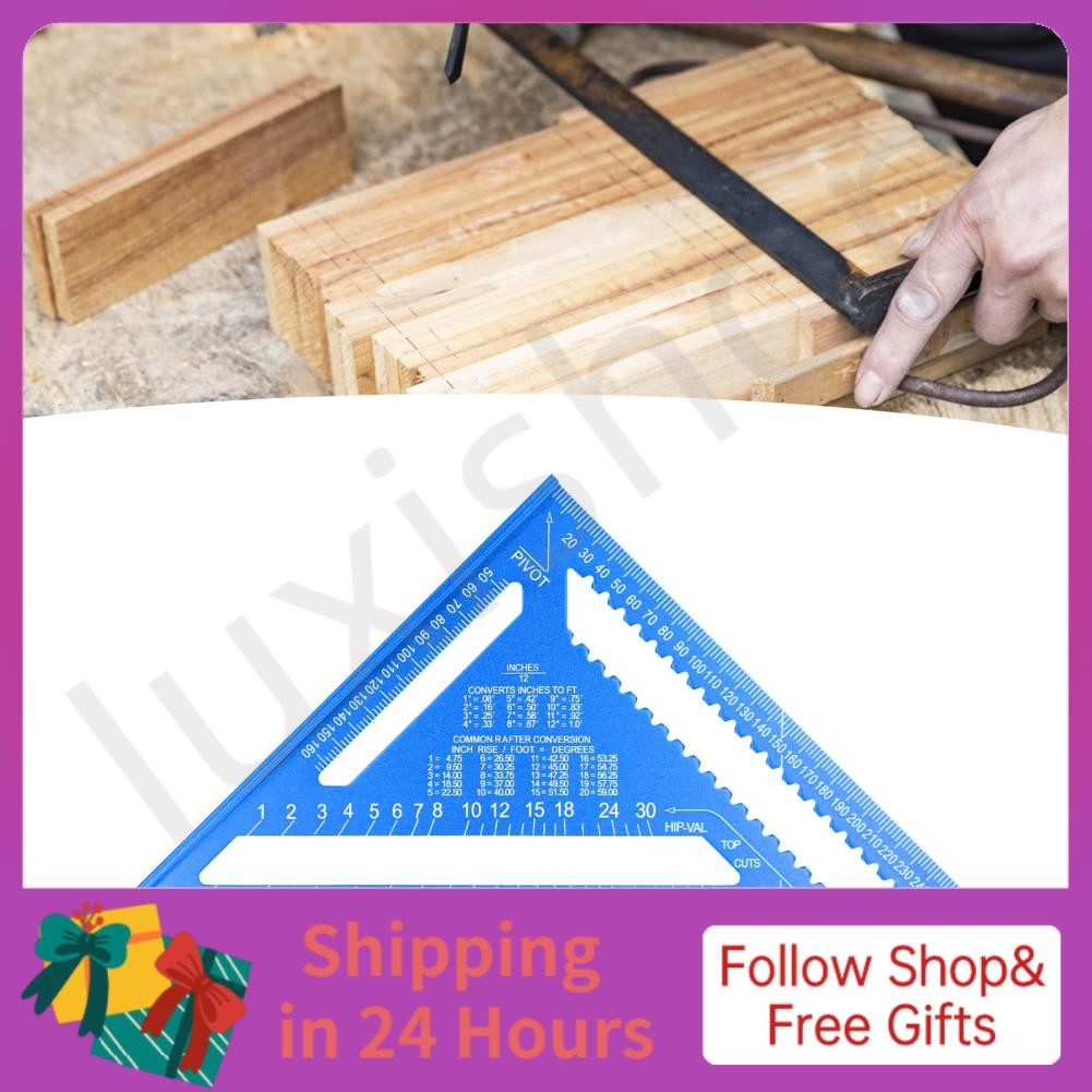 Iuxishop Carpenter Triangular Ruler Rafter Tool 45 90 Degree Measuring ...