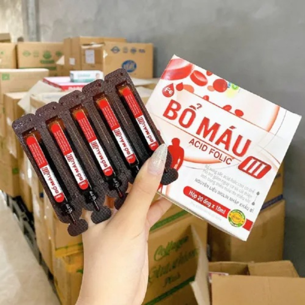 Fe blood tonic folic acid III box of 20 tubes helps supplement iron and ...