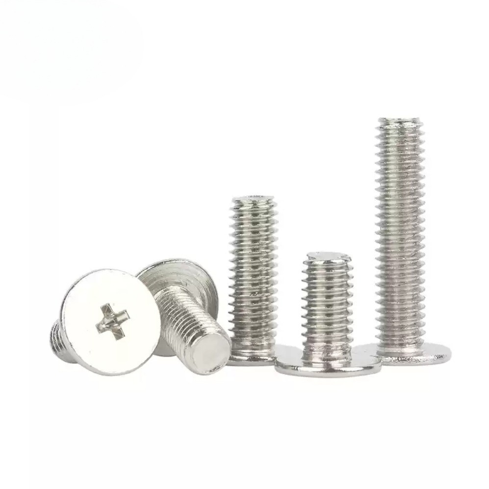 screw Phillips Kepala Rata Plating nikel/ Thin Flat Head skru M1.2-M6 ...