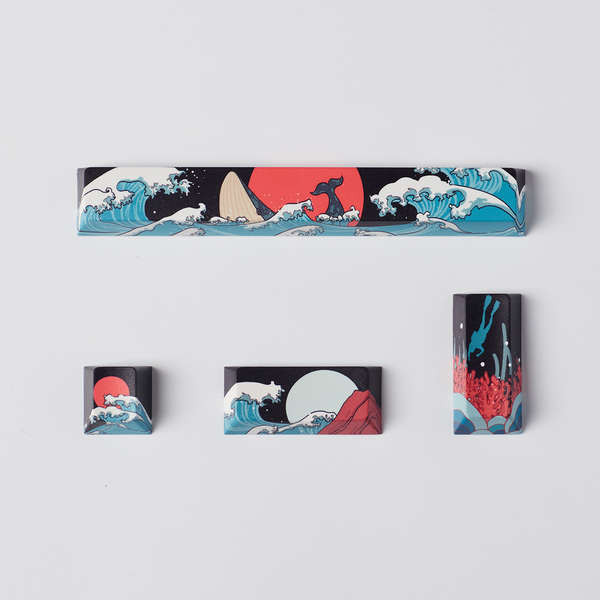 keycap pbt keycaps cherry mx keycaps Black Blue Coral Sea Supplementary ...