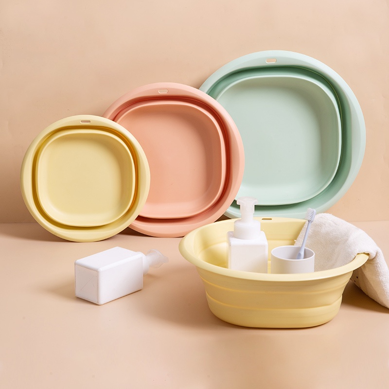 Portable Foldable Washbasin Plastic Laundry Tub Travel Washing Basin ...