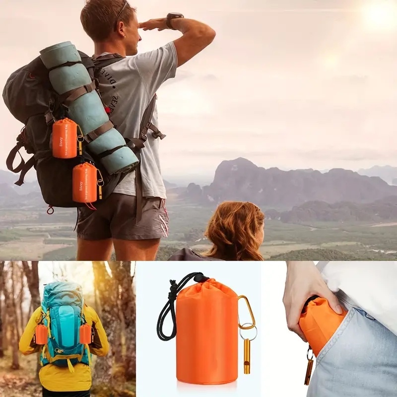 (labag)Aluminum coated camping survival emergency single person ...