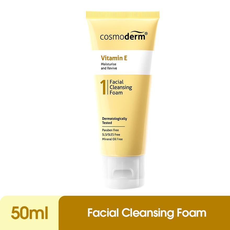 COSMODERM Vitamin-E Facial Cleansing Foam 50ml | Shopee Malaysia