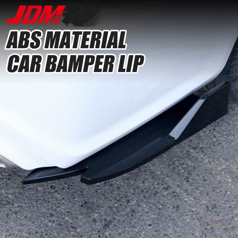 Universal Car Rear Bumper Lip Winglet Wings ABS Corner Diffuser Carbon ...