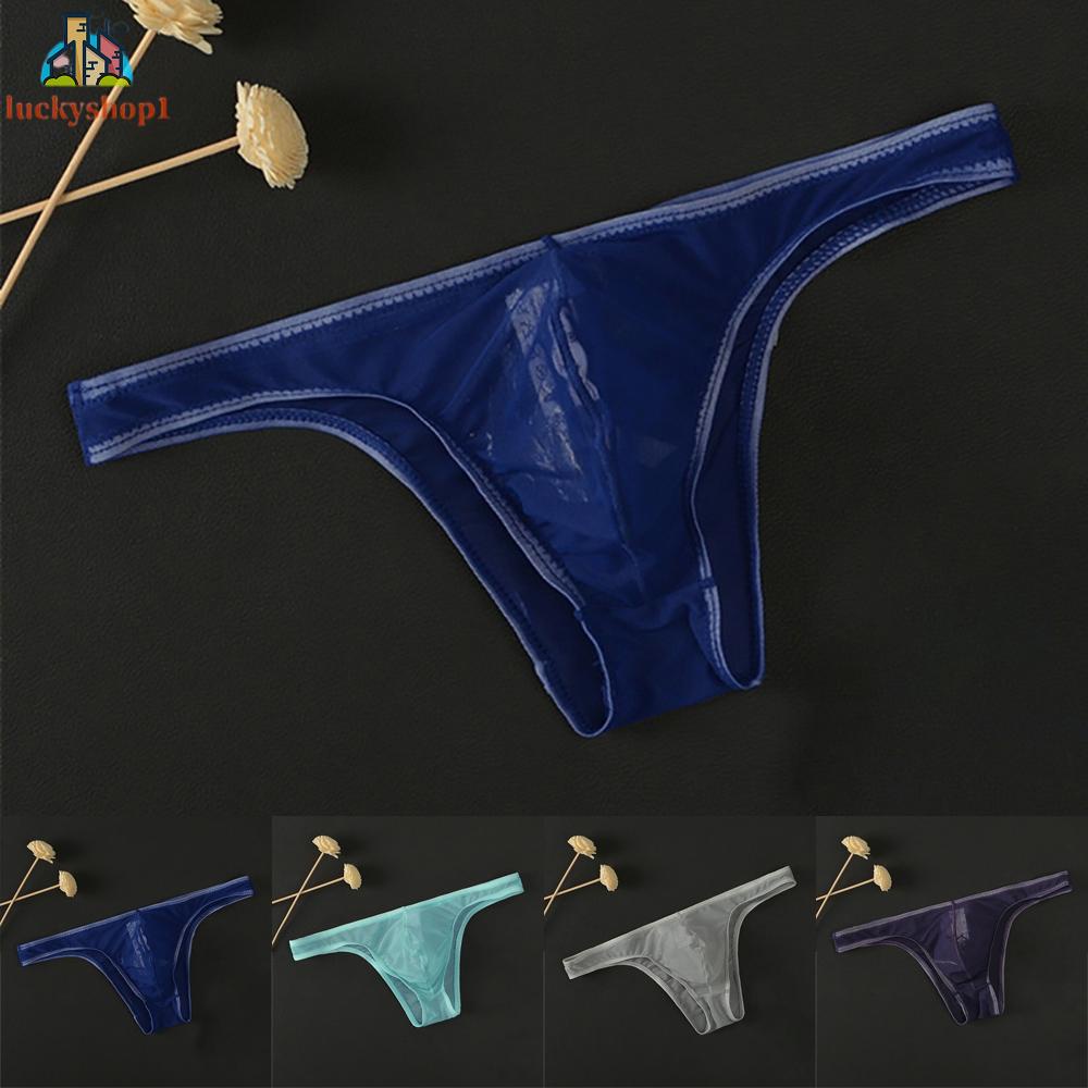 Breathable Nylon Mesh Boxer Briefs with Sheer Pouch Sexy Men's ...