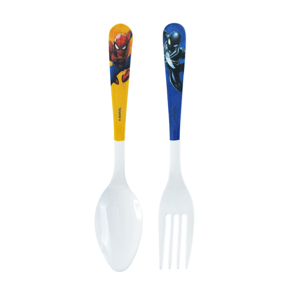 Spiderman Friends Melamine Fork & Spoon Set (8468) | Shopee Malaysia