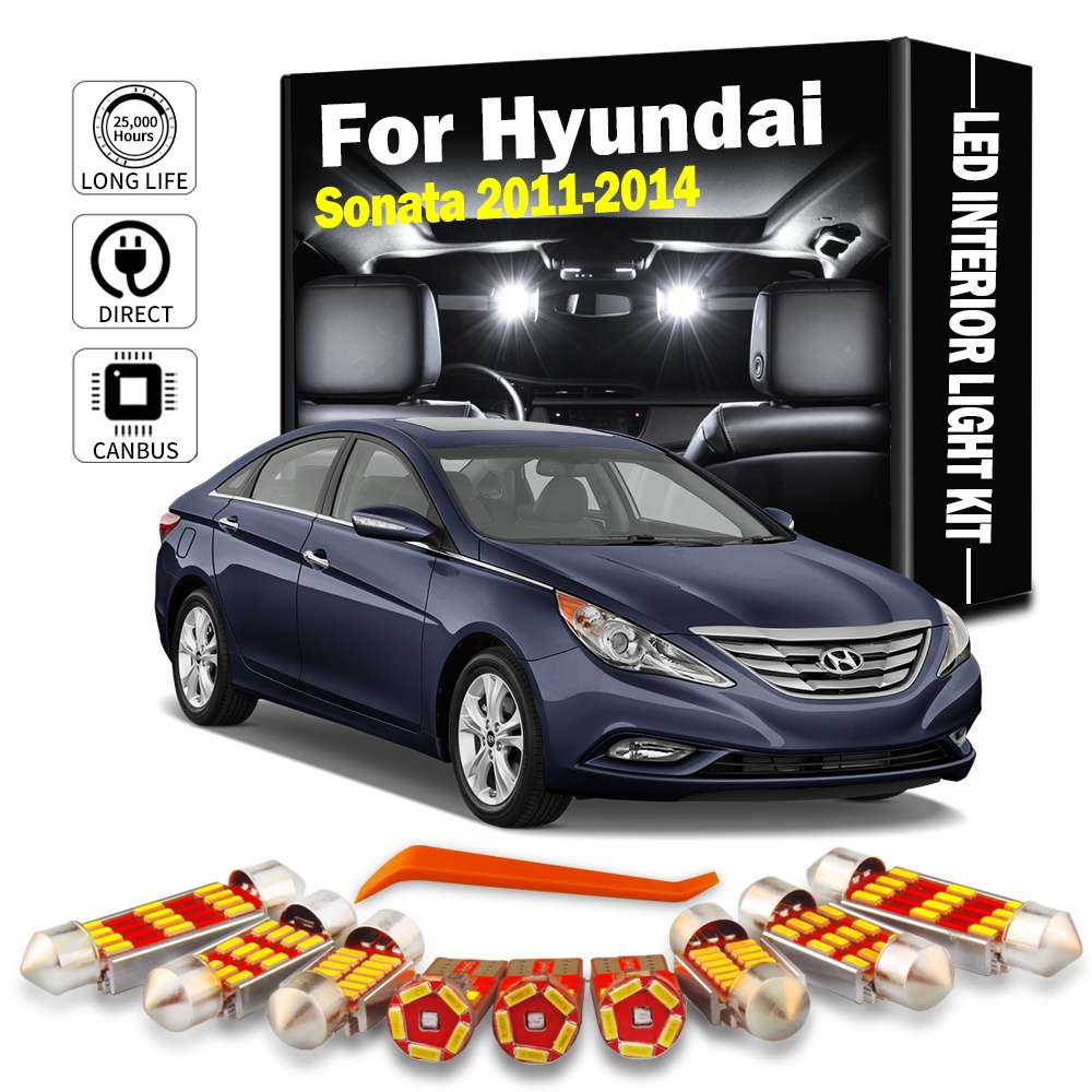 14Pcs Interior LED For Hyundai Sonata 2011 2012 2013 2014 Canbus ...