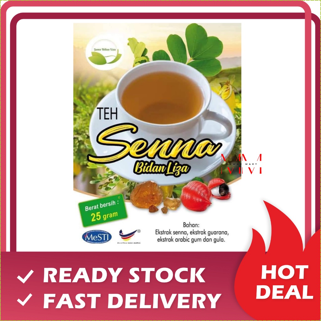 Jamu Bidan Liza Teh Senna Lemon Pudina Sachet Premix Drinks (25 gram ...