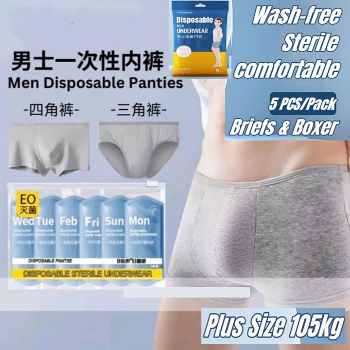 Disposable Underwear Men Travel Disposable Panties Men Cotton Plus Size ...