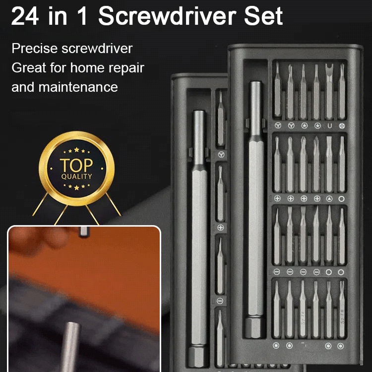 [Easy Detach and Repair] 24 in 1 Screwdriver Set Multiple Bita Wide ...