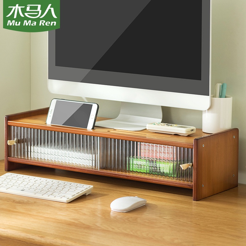 Computer Monitor Riser with Desktop Storage Shelf - Desk Stand for ...