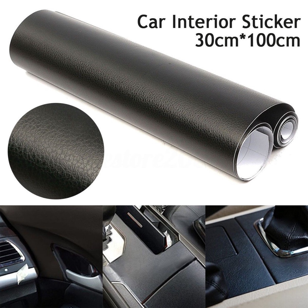 30*100cm Leather Texture DIY Car Interior Dashboard Sticker Wrap Sheet ...