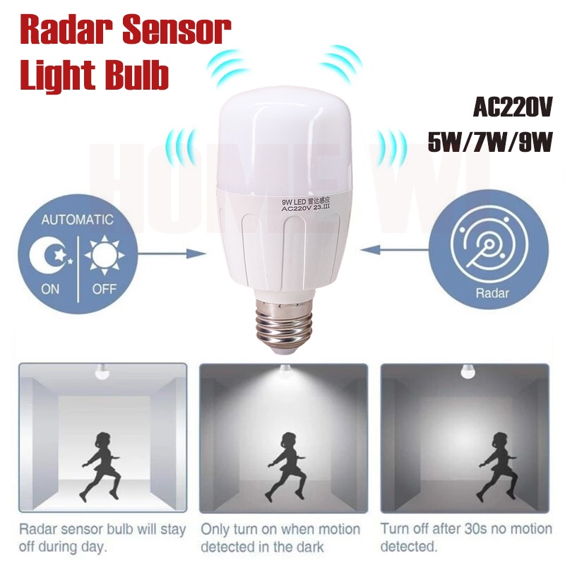 Fast Delivery5W 7W 9W Radar Sensor Ambient PIR Motion Body Home Sound ...