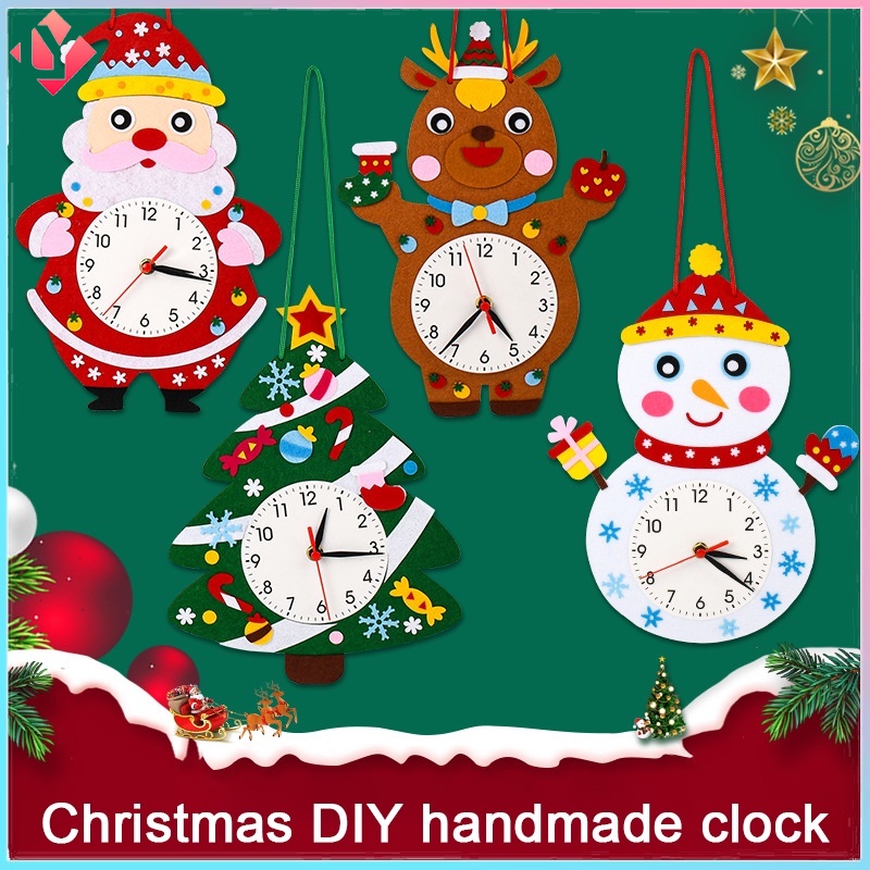 DIY Christmas Clock Christmas Decoration Xmas Handmade Creative DIY ...
