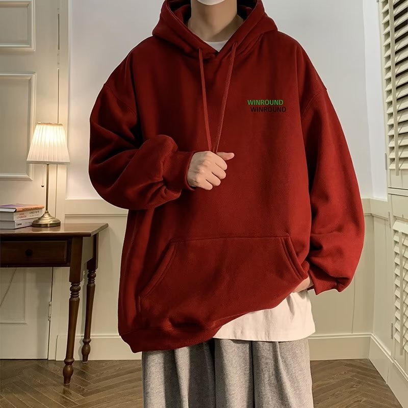 【Wine red color Plus Size M-8XL】American style Originality Teenage ...